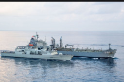 Canadian warship HMCS Calgary on Operation Projection docks in Jakarta ...